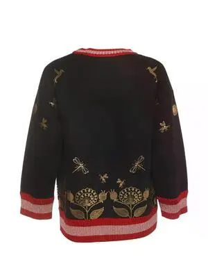 Gucci Embroidered Graphic Print Sweatshirt - Black