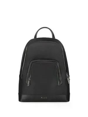MOORER Pebbled Leather-trim Zip-around Backpack