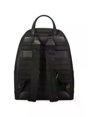 MOORER Pebbled Leather-trim Zip-around Backpack