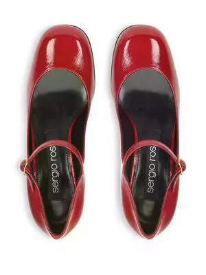 SERGIO ROSSI 45mm Block Heel Mary Jane Pumps