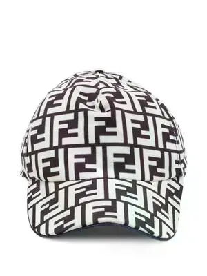Fendi Zucca Pattern Baseball Cap - White