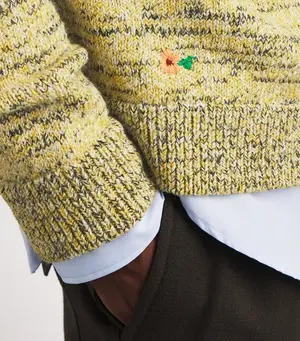 Dries Van Noten Wool-blend Floral Embroidered Sweater
