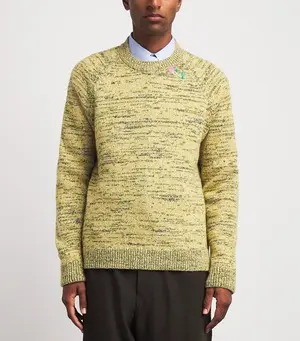 Dries Van Noten Wool-blend Floral Embroidered Sweater