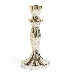 Harrods Glass Metallic Candlestick Holder - Gold