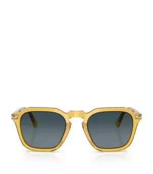 Persol Acetate Square Sunglasses - Beige