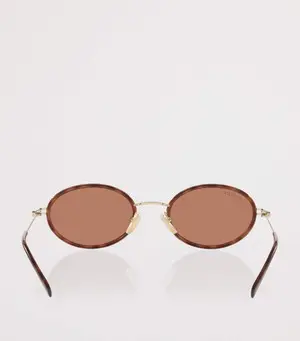 Gucci Tortoiseshell Oval Sunglasses - Brown