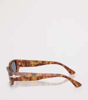 Persol Mel Rectangular Tortoiseshell Sunglasses