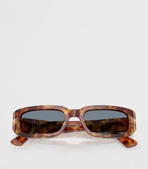 Persol Mel Rectangular Tortoiseshell Sunglasses