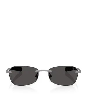 Moncler Orris Irregular Rectangle Sunglasses - Grey
