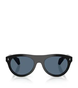 Moncler Moncler Splash Round Frame Sunglasses Black