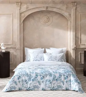 ALEXANDRE TURPAULT Organic Cotton Amboise King Duvet Cover - Blue