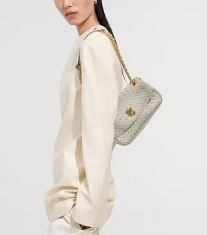 Bottega Veneta Baby Madison Leather Shoulder Bag - Grey