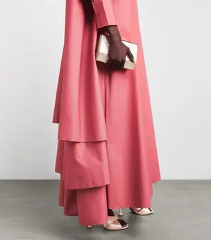 ABADIA Layered Volume Maxi Shirt Dress