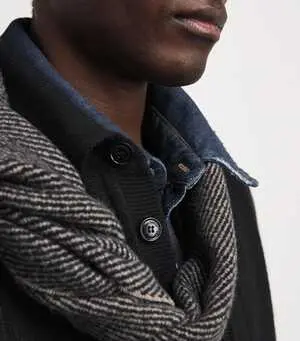 BRETT JOHNSON Cashmere Silk Ribbed Cardigan