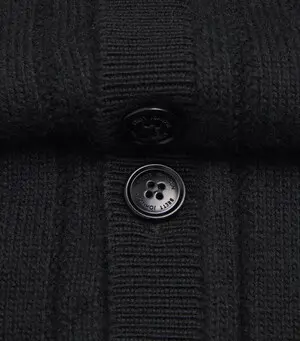BRETT JOHNSON Cashmere Silk Ribbed Cardigan