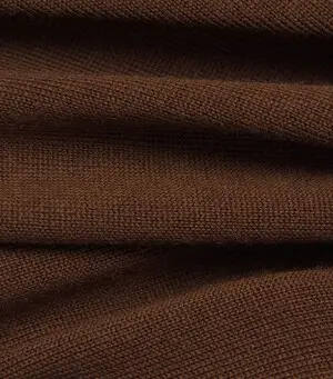 BRETT JOHNSON Virgin Wool Long-sleeve Polo Shirt