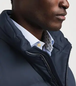 Herno Quilted Down Gilet With Faux Fur Collar