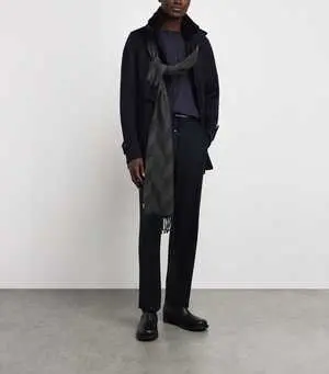 Herno Pure Cashmere Stand Collar Car Coat