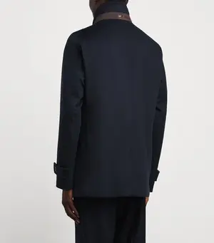 Herno Pure Cashmere Stand Collar Car Coat