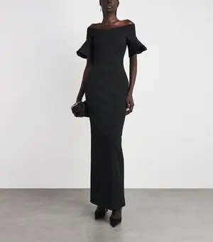 Solace London Off-the-shoulder Cielo Gown - Black