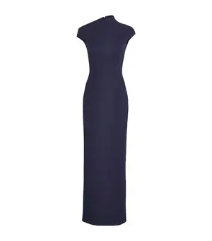 Solace London One-shoulder Arion Gown - Navy