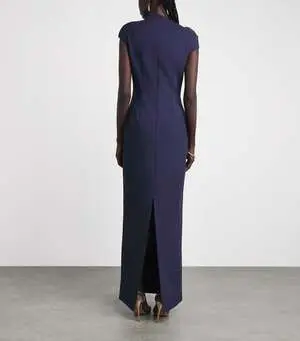Solace London One-shoulder Arion Gown - Navy