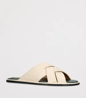 BROTINI Leather Cross-strap Sandals