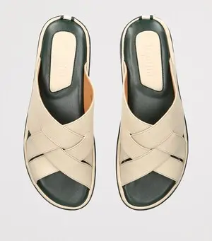BROTINI Leather Cross-strap Sandals