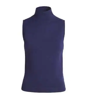 Staud Knitted Montclair Tank Top - Navy