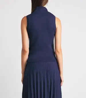 Staud Knitted Montclair Tank Top - Navy
