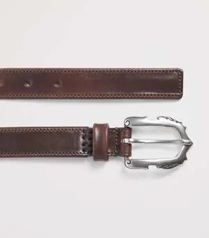 MOLEBO Engraved Leather Western Belt