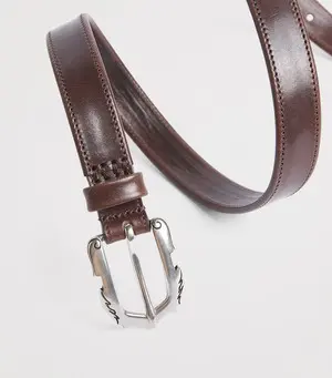 MOLEBO Engraved Leather Western Belt