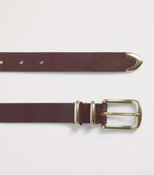 MOLEBO Leather Double-loop Western Belt