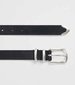 MOLEBO Leather Double-loop Western Belt