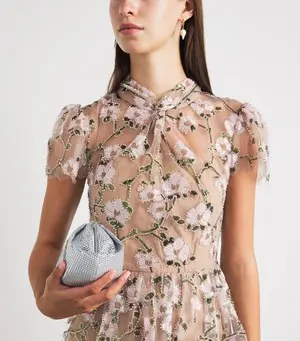 SELF-PORTRAIT Sequin-embellished Tiered Midi Dress