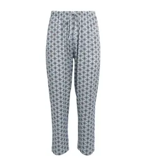 Hanro Cotton Night & Day Lounge Trousers - Blue