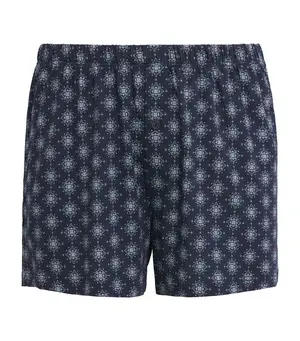 Hanro Cotton Boxer Shorts - Blue