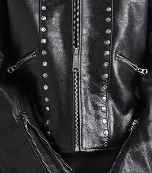Polo Ralph Lauren Studded Moto Leather Jacket