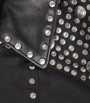 Polo Ralph Lauren Studded Moto Leather Jacket