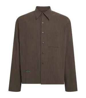 SONG FOR THE MUTE Stripe School Shirt - Brown