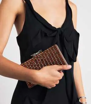 SELF-PORTRAIT Crystal Chainmail Clutch Bag
