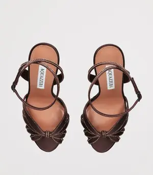 AQUAZZURA Satin Soulmate Heeled Sandals 105