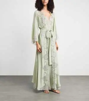 Rosamosario Silk Georgette Regina Effat Robe