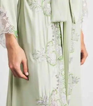 Rosamosario Silk Georgette Regina Effat Robe