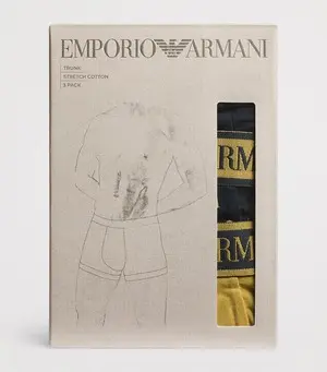 Emporio Armani Stretch-cotton Logo Trunks