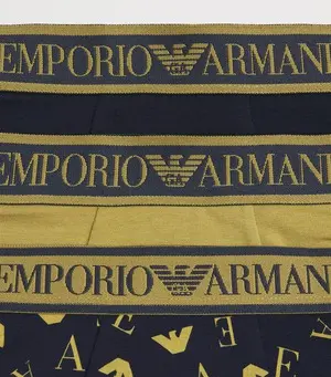 Emporio Armani Stretch-cotton Logo Trunks