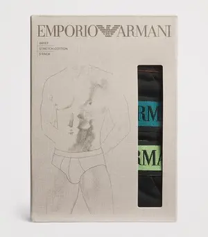 Emporio Armani Stretch-cotton Logo Briefs