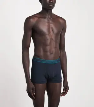 Emporio Armani Stretch-cotton Logo Trunks
