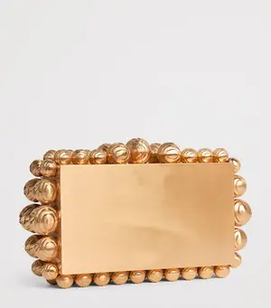 Cult Gaia Beaded Eos Clutch Bag - Gold