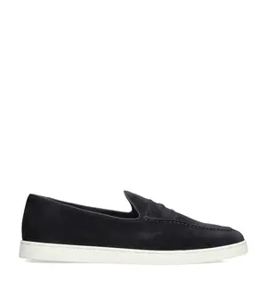 Church's Suede Peebles Slip-on Loafers - Navy